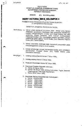 SK Dirjen Dikti Pembentukan S3 Teknik Elektro UI - SIKN Version. 1 (Atom)